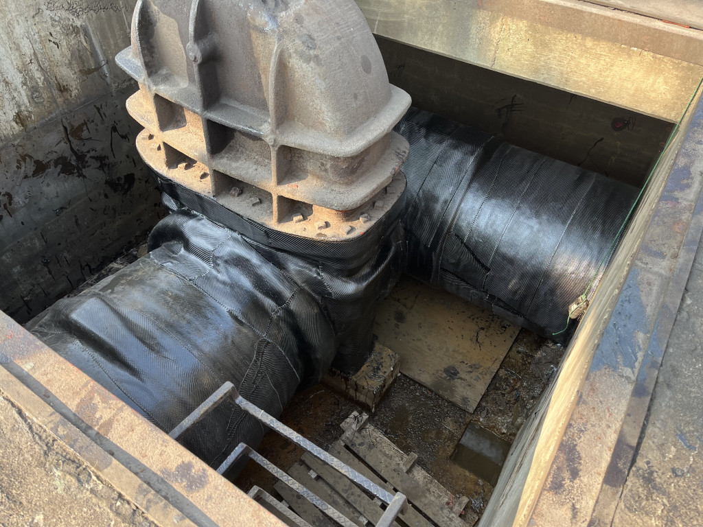 Long-Term, Active-Leak Composite Pipe Repair - Advanced FRP